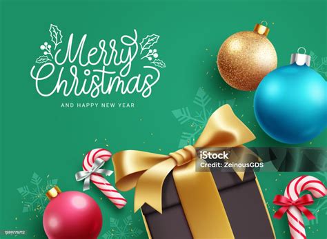 메리 크리스마스 텍스트 벡터 디자인입니다 크리스마스 선물 공 및 사탕 지팡이 계절 요소 장식 12월에 대한 스톡 벡터 아트 및 기타 이미지 Istock