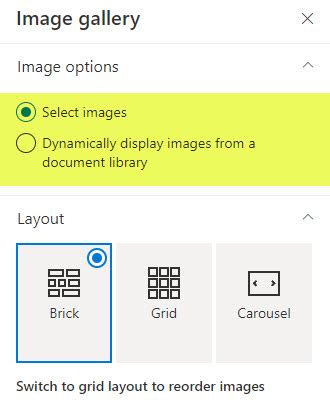 How To Add Images To Your Sharepoint Page Using The Image Gallery Web