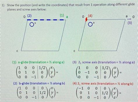 Solved Show The Position And Write The Coordinates That