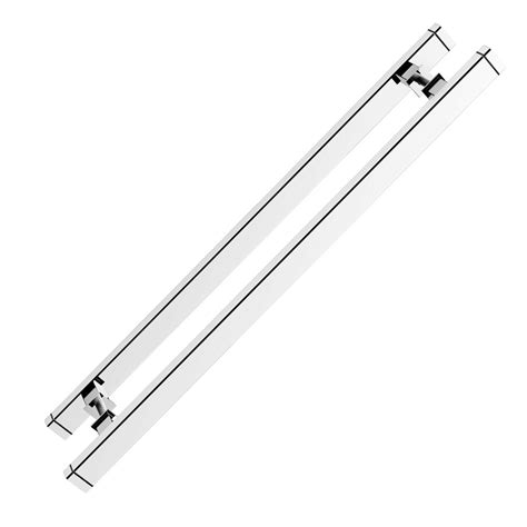 Puxador Verona 3015 NY Inox 304 Preto Duplo 30 X 15 X 800mm Inox Polido