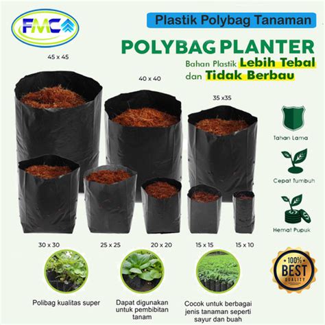 Jual Plastik Polybag Tanaman Bibit Kecil Sedang Besar Polibag Media
