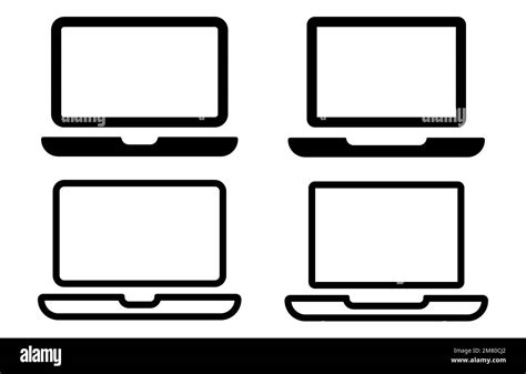 Laptop Icon Set Computer Icon Vector Illustration Eps 10 Stock