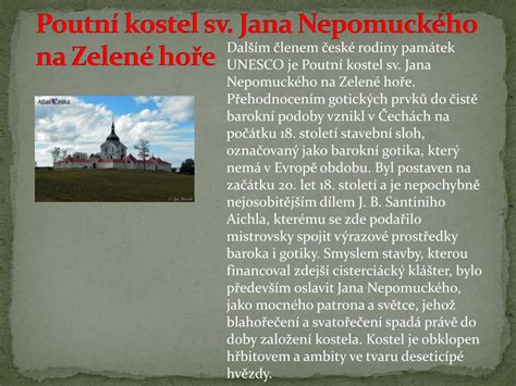 PPT Památky UNESCO v ČR PowerPoint Presentation free download ID