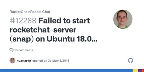 Failed To Start Rocketchat Server Snap On Ubuntu 1804 Start
