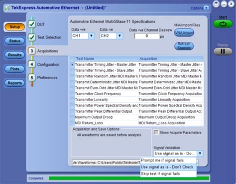 Automotive Ethernet Test Application Tektronix