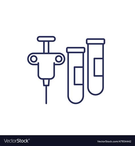 Biopsy Procedure Line Icon Royalty Free Vector Image