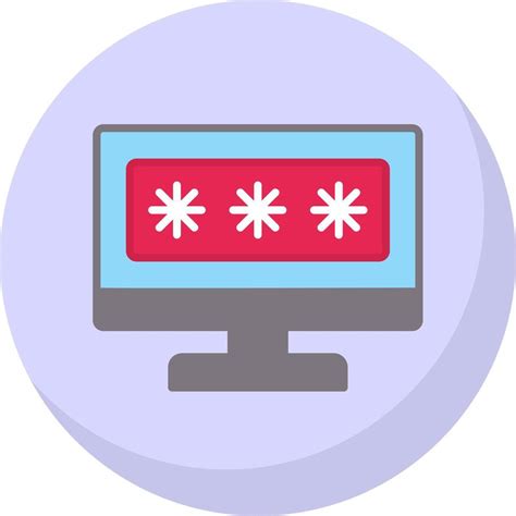 Security Computer Password Flat Bubble Icon 44225598 Vector Art At Vecteezy
