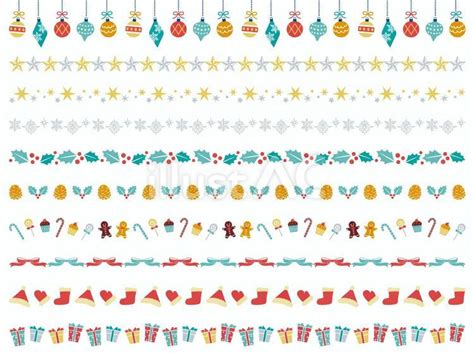 クリスマス飾りラインセットイラスト No 23152418｜無料イラスト・フリー素材なら「イラストac」