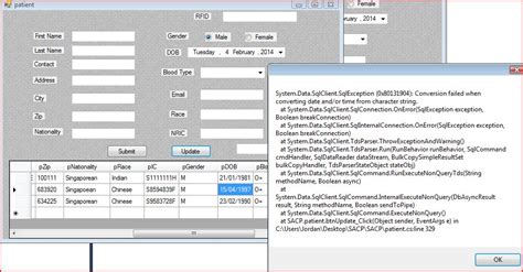 C Conversion Failed When Converting Datee Andor Time From Character