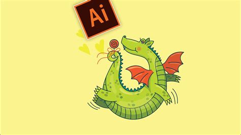 Как нарисовать милого ДРАКОНЧИКА в Adobe Illustrator Подробный урок