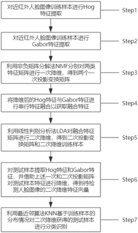 一种基于近红外人脸图像的hog和gabor特征高效融合快速人脸识别方法与流程