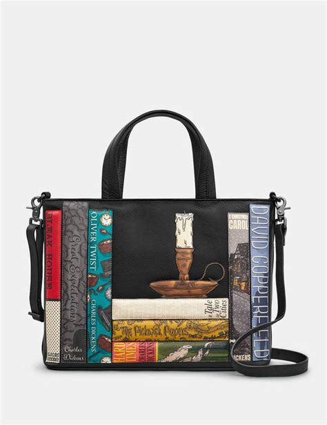 Charles Dickens Bookworm Leather Multiway Grab Bag Voluptuous Vintage