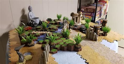 Some Custom Heroscape Terrain To Play Arena Of The Planeswalkers With