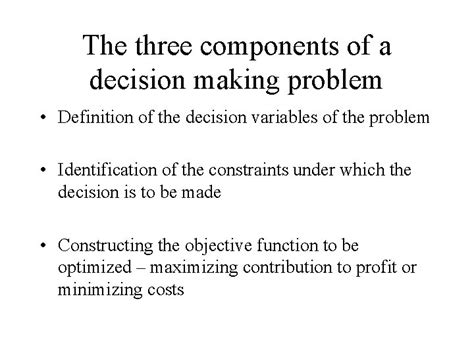 Linear Programming Problem Formulation References Anderson Sweeney Williams