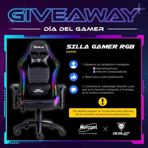 Giveaway Día Del Gamer Hercom Gana Una Silla Gamer Rgb Ganapromo