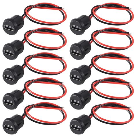 Amazon Com Pcs Type C Female Chassis P Direct Crimp Usb C Connector Jack Female Charging