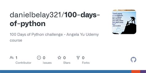 Github Danielbelay321100 Days Of Python 100 Days Of Python