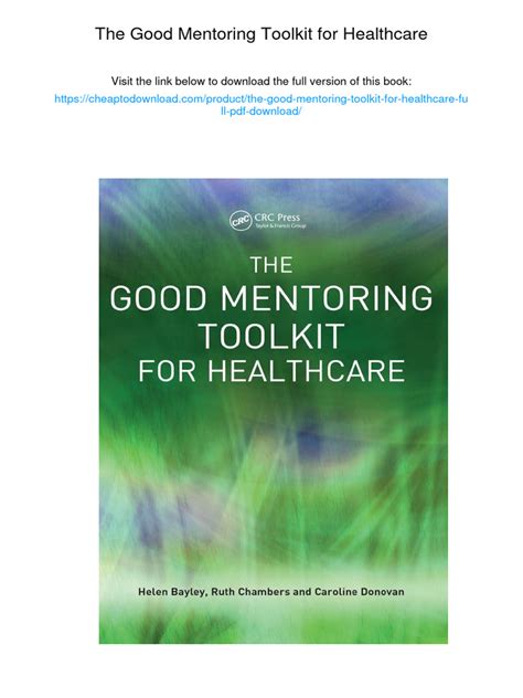 The Good Mentoring Toolkit For Healthcare Pdf Mentorship