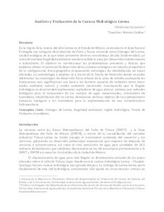 Análisis y Evaluación de la Cuenca Hidrológica Lerma RU Económicas