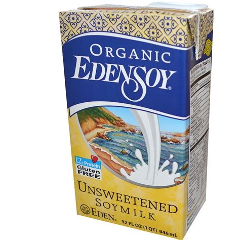 Eden Foods Organic Edensoy Unsweetened Soymilk 32 Fl Oz 946 Ml Iherb