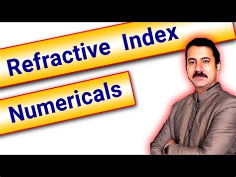 Numericals Refractive Index Class 10 YouTube