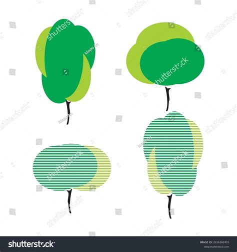 Illustration Tree Shape Design Element Shade Stock Vector Royalty Free