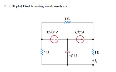 Solved Pts Find Io Using Mesh Analysis Chegg