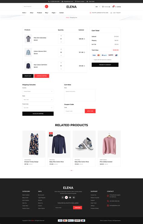 Elena Multipurpose Ecommerce Modern HTML Template By TentaZ ThemeForest