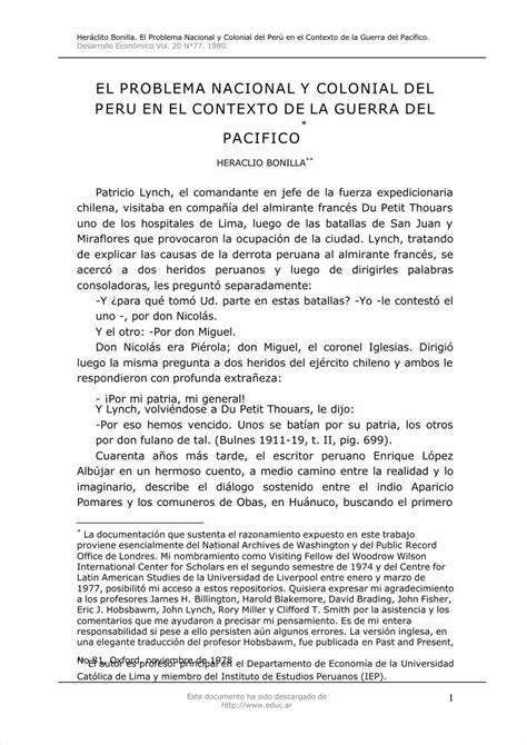 PDF GDP El problema nacional en la guerra del Pacífico DOKUMEN TIPS