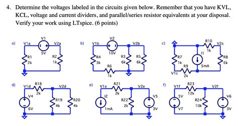 Solved Determine The Voltages Labeled In The Circuits Given