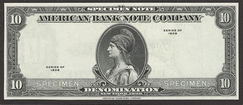 American Bank Note Company 10 Specimen Note
