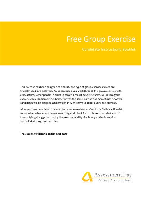 Group Exercise Instructions SECTION 1 Example Exercise Outcomes SECTION 2 Competencies And