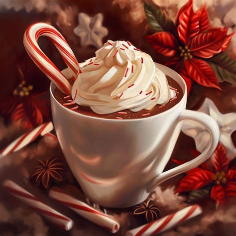 Christmas Cocoa Delight Premium Ai Generated Image