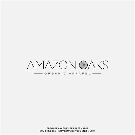 Premade Modern Tree Trunk Logo Design Template Oak Tree Etsy
