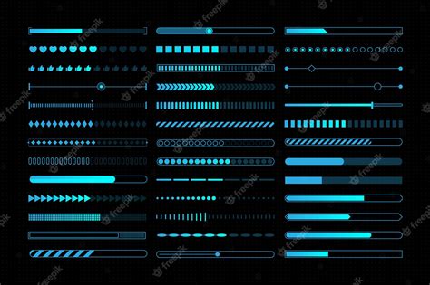 premium vector set loading on monitor technology concept design