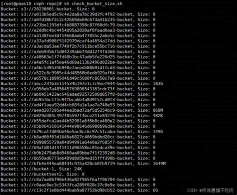 利用shell脚本一键查询ceph中bucket桶的占用大小 Ew帮帮网