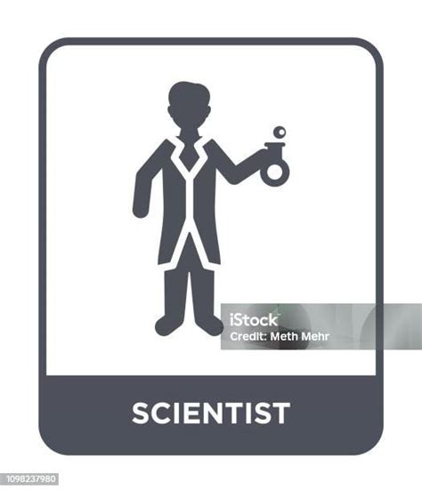 흰색 바탕에 과학자 아이콘 벡터 과학자 유행 가득 직업 및 작업 컬렉션에서 아이콘 Dna에 대한 스톡 벡터 아트 및 기타 이미지