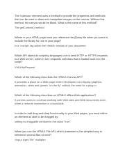 Quiz 7 Docx The Canvas Element Uses A Method To Provide The