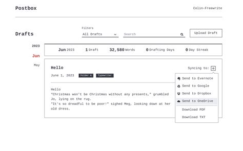 how to upload drafts from external sources freewrite plus freewrite