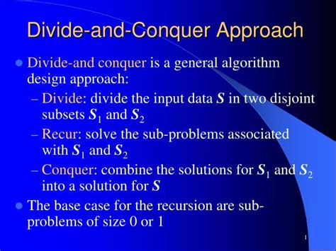 Ppt Divide And Conquer Approach Powerpoint Presentation Free