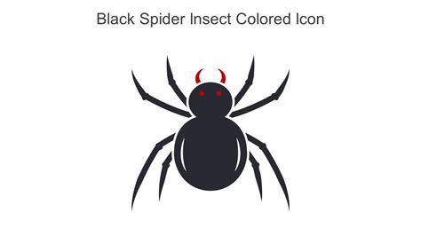 Black Spider Insect Colored Icon In Powerpoint Pptx Png And Editable Eps Format PPT Slide