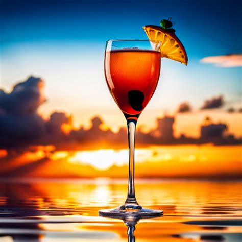 Sunset Reverie Vibrant Cocktail Capturing Sunset Hues With Tropical