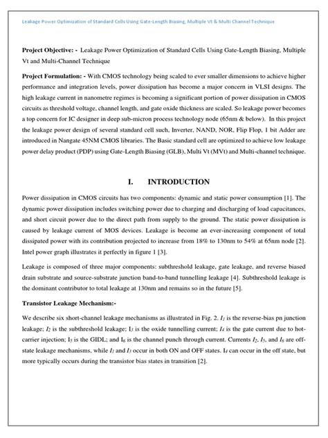 Leakage Power Optimization Using Gate Length Biasing And Multiple Vt