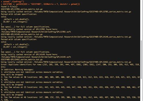 Error With GetGEO From GEOquery Package Bioconductor