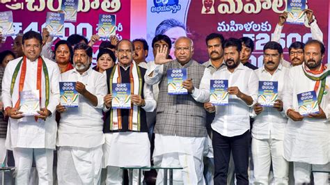 Telangana Assembly Polls Congress Releases Manifesto Lists Out 6