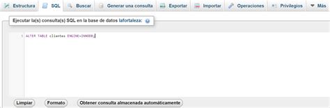 Cambiar Tabla De MyISAM A InnoDB Escuela Ctec