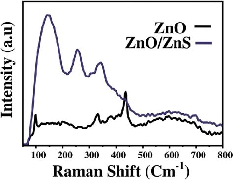 Raman Spectra Of Zno Nanoplate And Znozns Nanocomposite Download