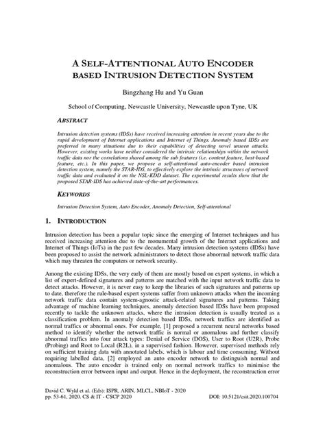 A Self Attentional Auto Encoder Based In Pdf Pdf Information