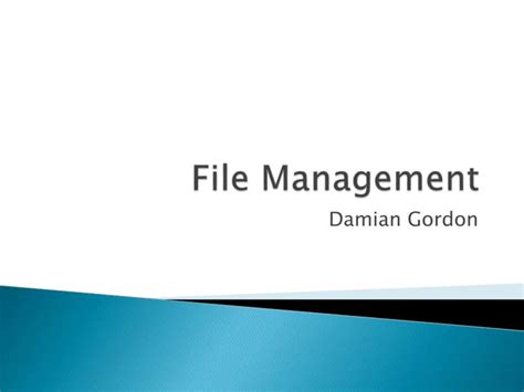 Operating Systems File Management Pptx