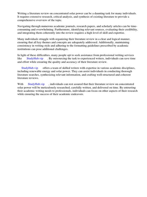 Literature Review On Concentrated Solar Power Pdf Solar Power